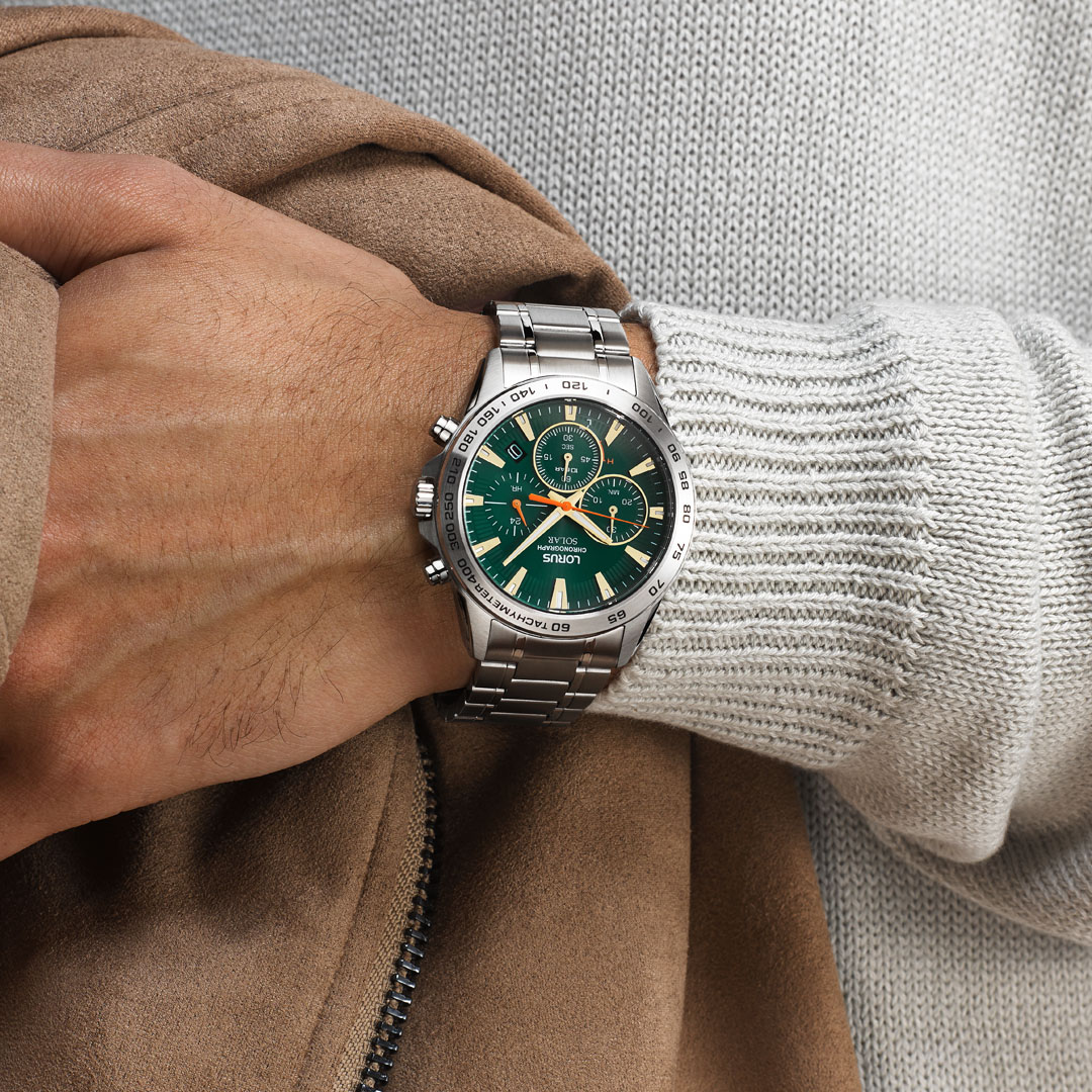 Lorus Solar Chronograph Green | Lorus Watches | The Official UK Online ...