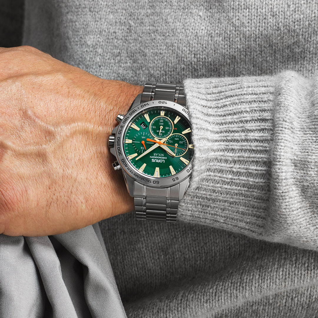 Lorus Solar Chronograph Green | Lorus Watches | The Official UK Online ...