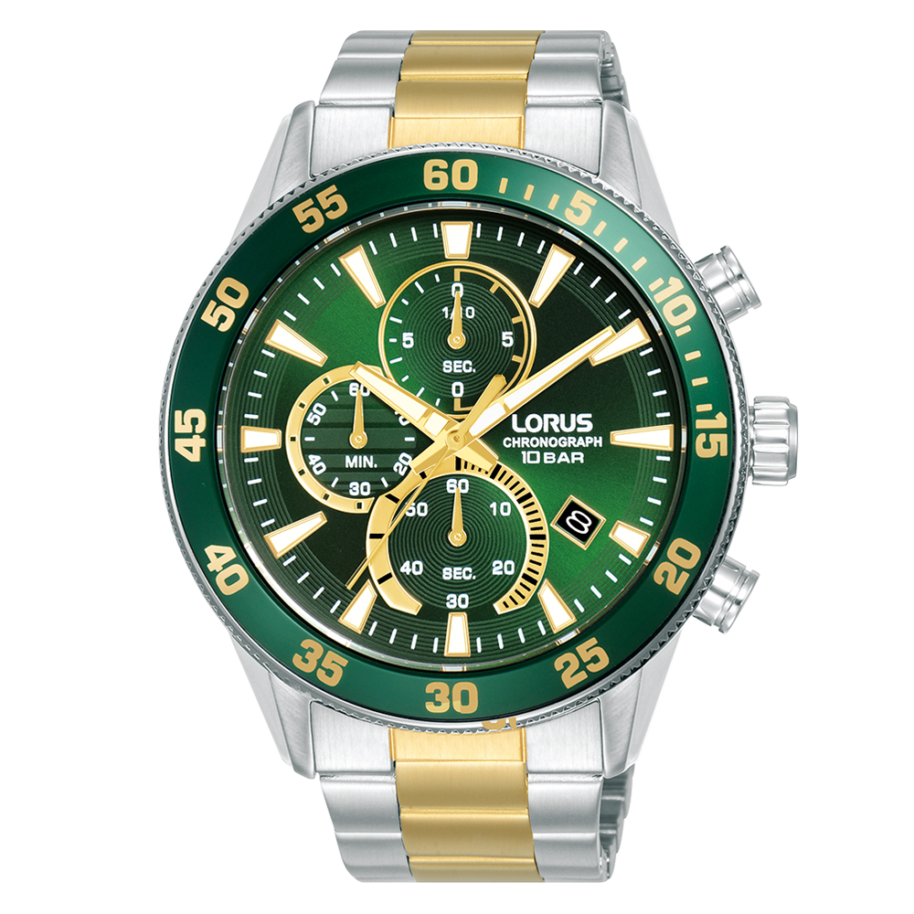 Lorus Chronograph Two-Tone & Green | Lorus Watches | The Official UK ...