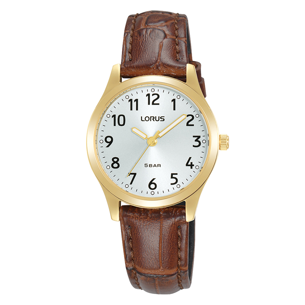 Lorus Ladies’ Gold tone & brown leather 'Traditional elegance' RRX20JX9 ...