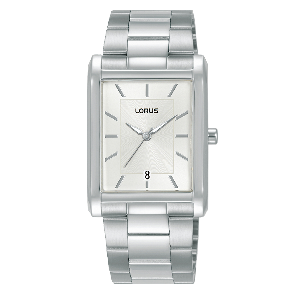 Lorus Silver-colour Rectangular RH937RX9 | Lorus Watches Official UK ...