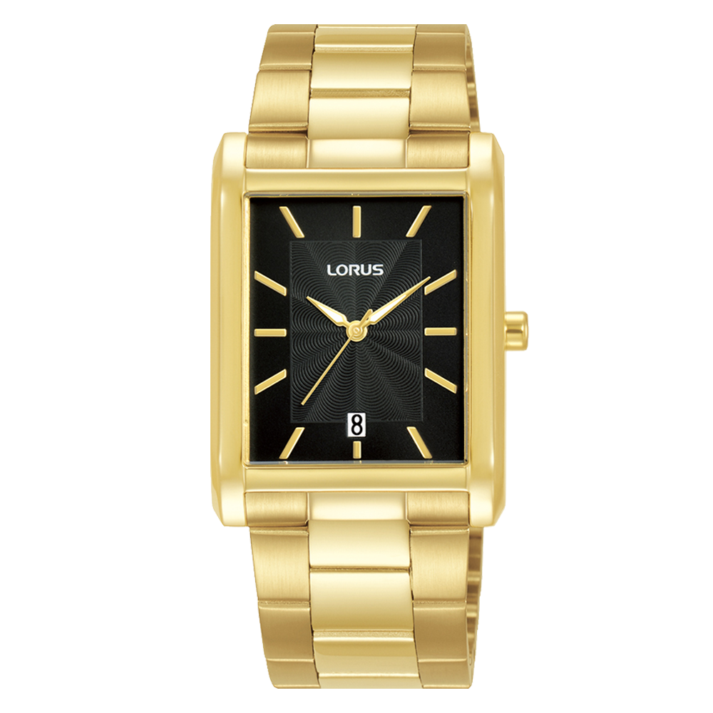 Lorus Gold tone Rectangular RH938RX9 | Lorus Watches Official UK Online ...