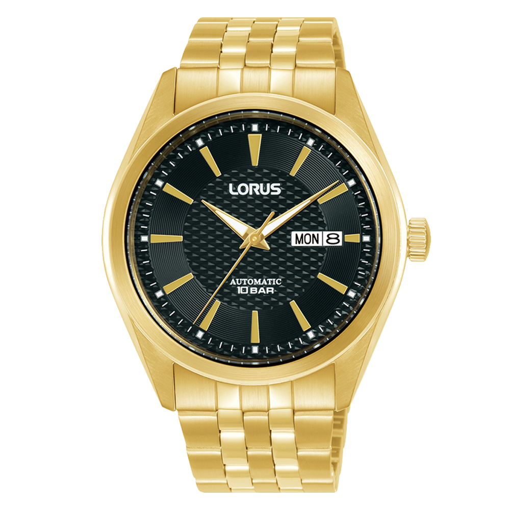 Lorus Automatic Embossed Black & Gold Colour 'Elegant Sports' RL488BX9 ...