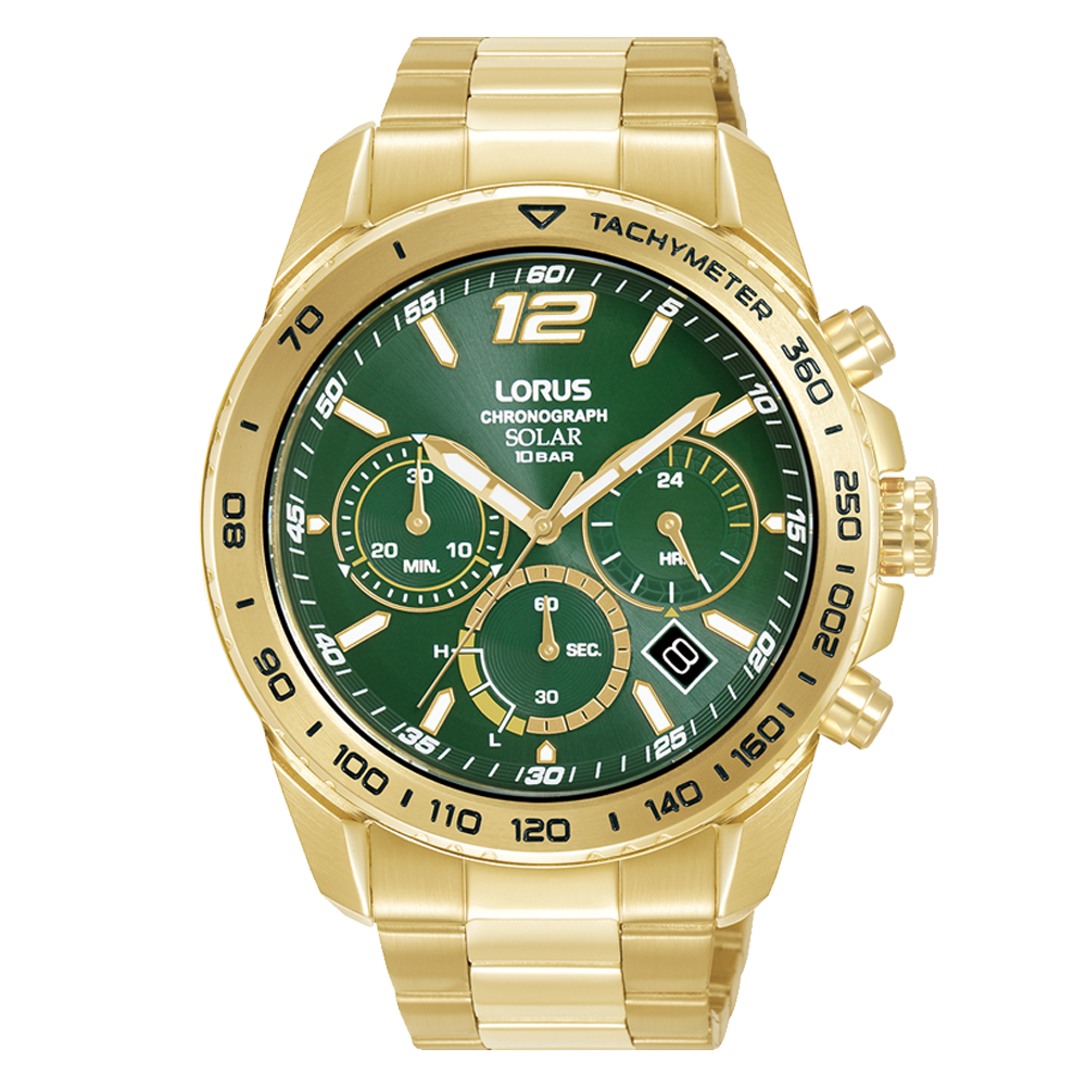 Lorus Green Solar Chronograph RZ514AX9 | Lorus Watches Official UK ...