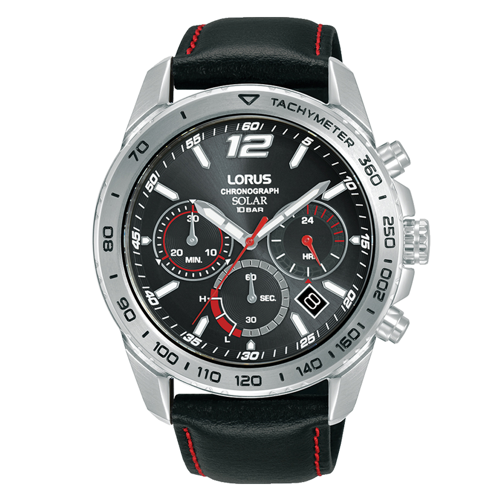 Lorus Solar Bold Black Sports Chronograph | Lorus Watches | The ...