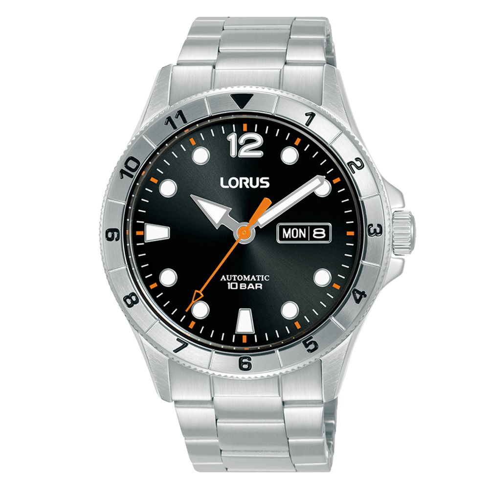 Lorus Black & Orange Automatic | Lorus Watches | The Official UK Online ...