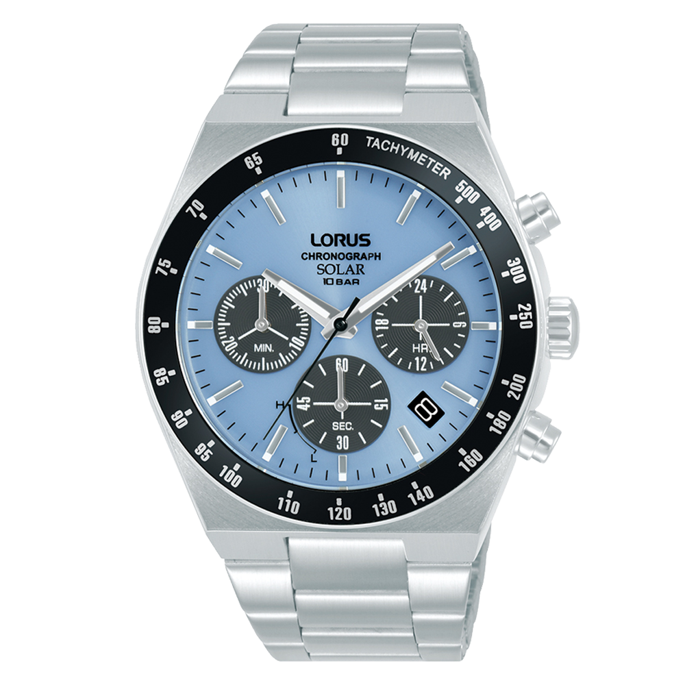 Lorus Men’s Solar Bluey Black Dial Chronograph | Lorus Watches | The ...